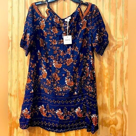 Ganji | Dresses | Newganji Los Angeles Darlingboutique Blue Orange ...
